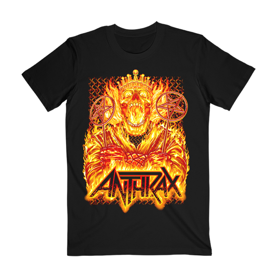 Official Anthrax Merchandise - Black Flames Tee – Anthrax Store